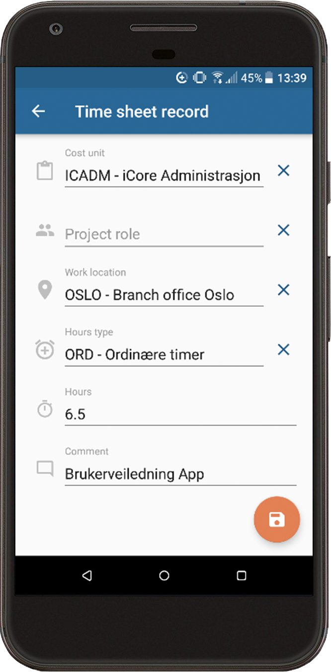 iCORE Hours App - English User Guide (Android)